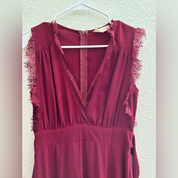 Altar'd State | Dresses | Altered State Lace Maroon Dress With Slit On ...